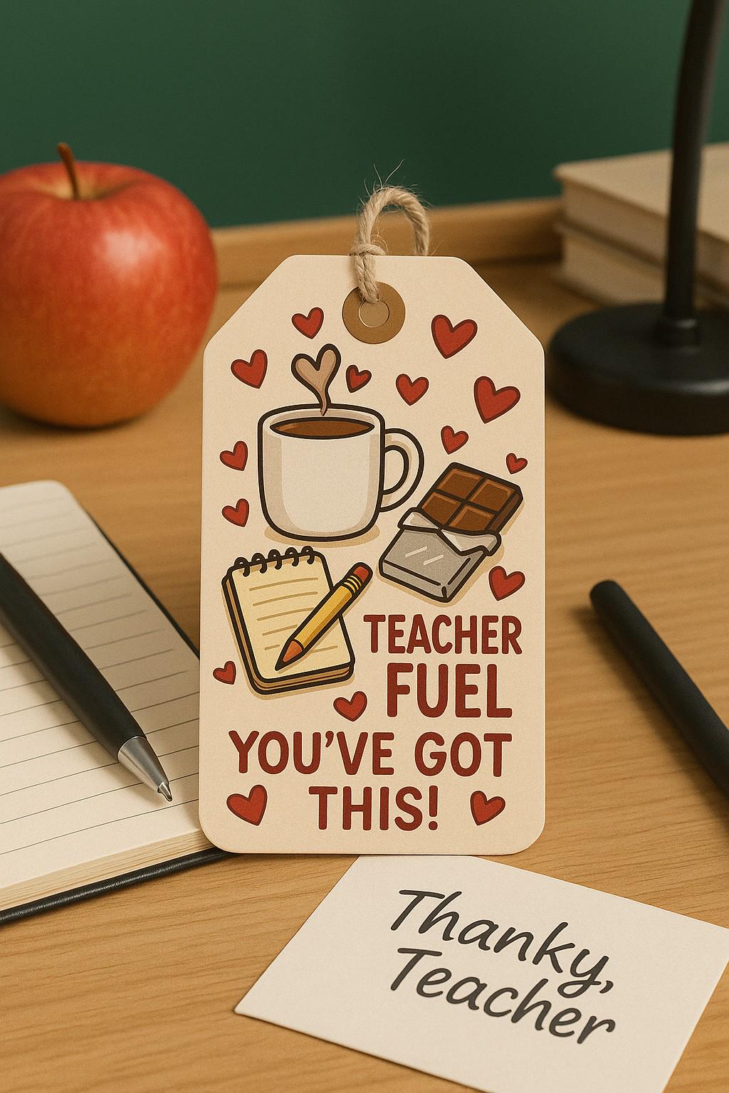 Teacher Appreciation Gift Tags: Coffee & Chocolate Printable (digital ...