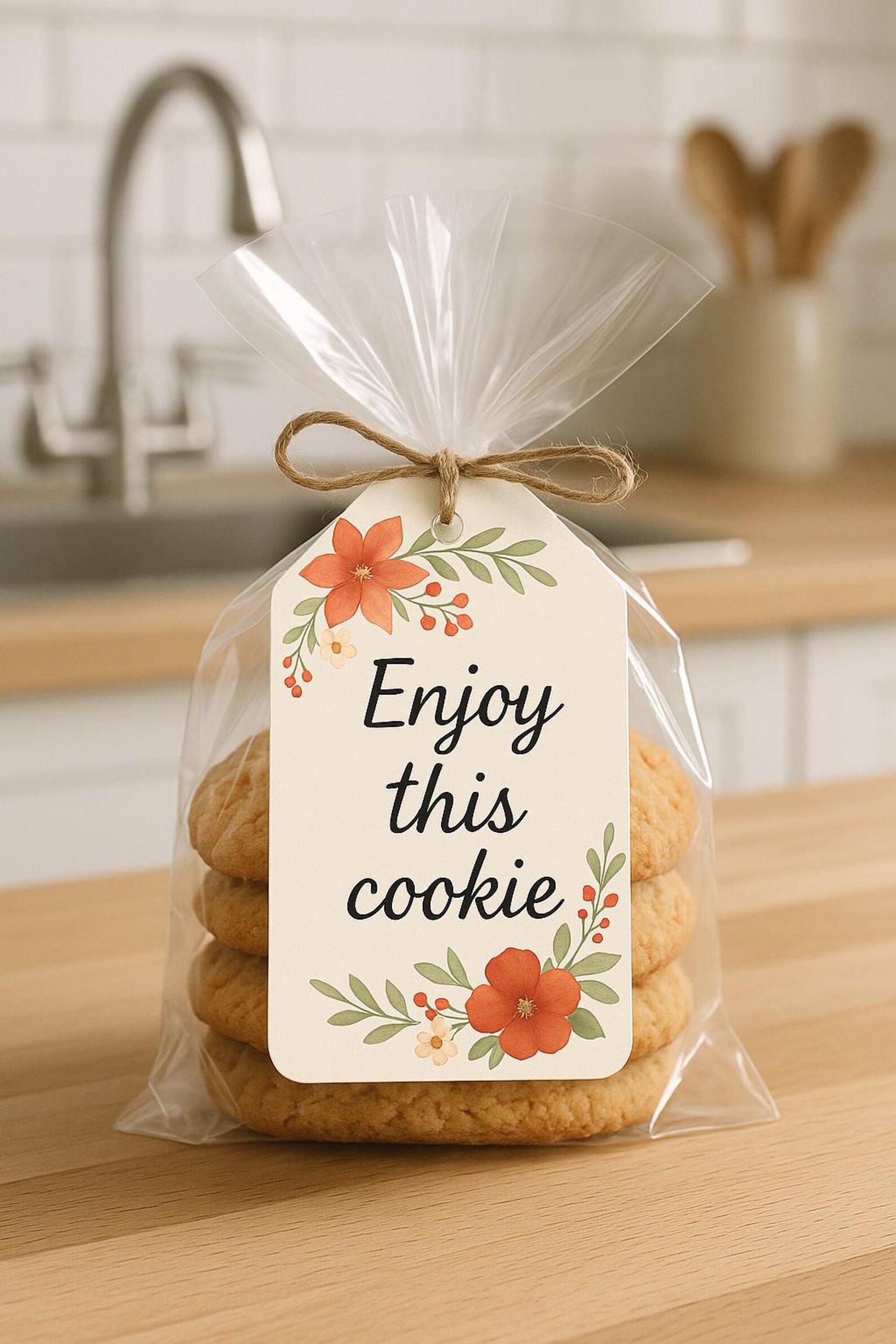 Printable Cookie Gift Tags | Enjoy This Cookie Tags | Digital Download ...