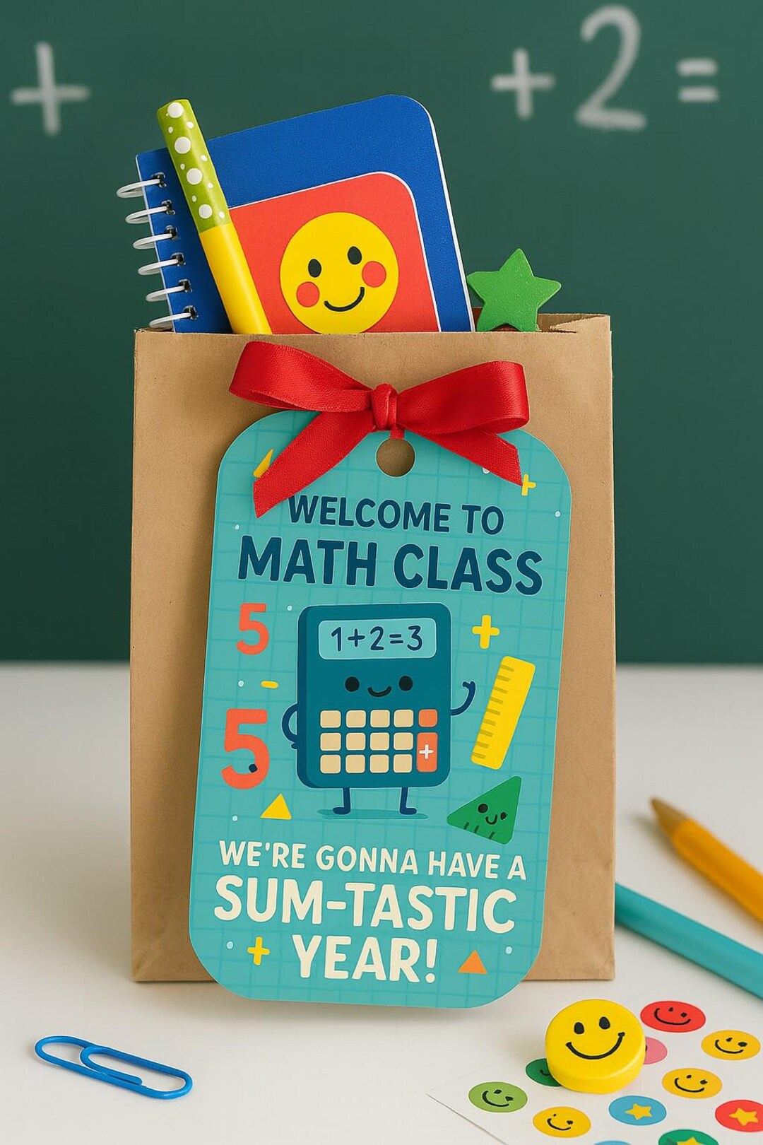 Math Class Welcome Tags: First Day of School Gift Tags (JPG Digital ...