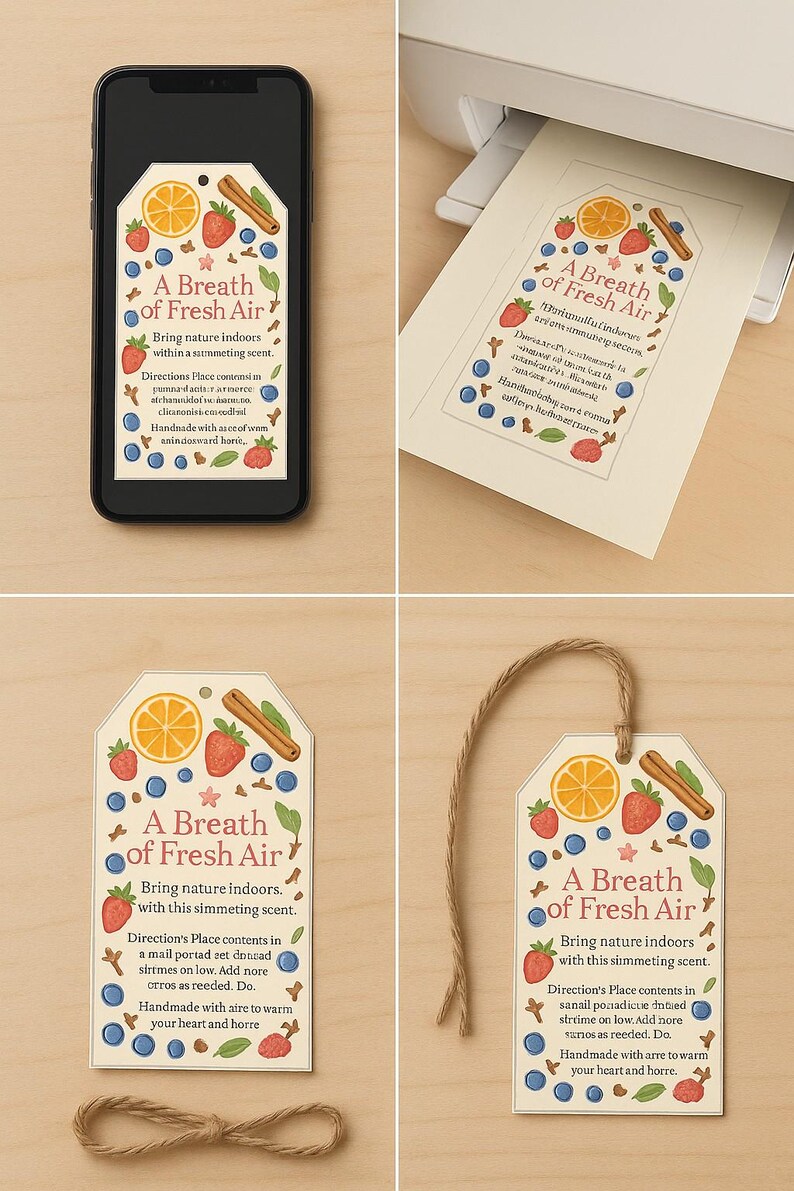 Simmer Pot Gift Tag Printable, Stovetop Potpourri Label, Cozy Fall ...