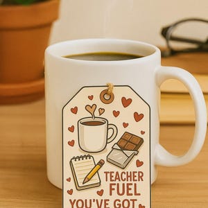 Teacher Appreciation Gift Tags: Coffee & Chocolate Printable (digital ...