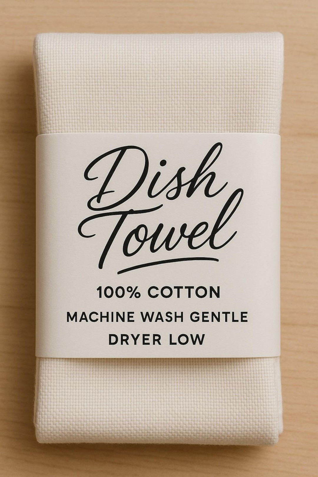 Printable Dish Towel Labels | 100% Cotton Care Tags | Machine Wash ...