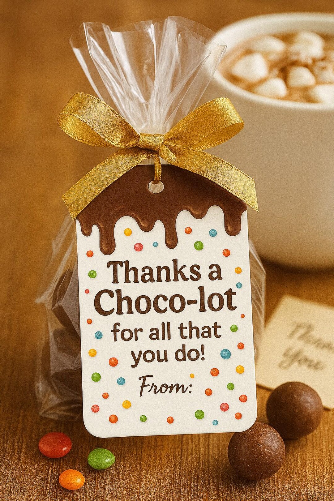 Thanks a Choco-lot Printable Gift Tags | Chocolate Thank You Favor Tags ...