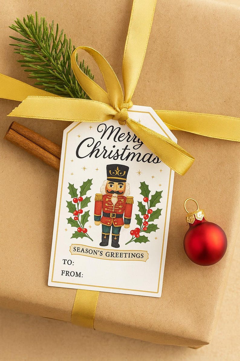 Christmas Nutcracker Gift Tags – Printable Holiday Tags | Merry ...