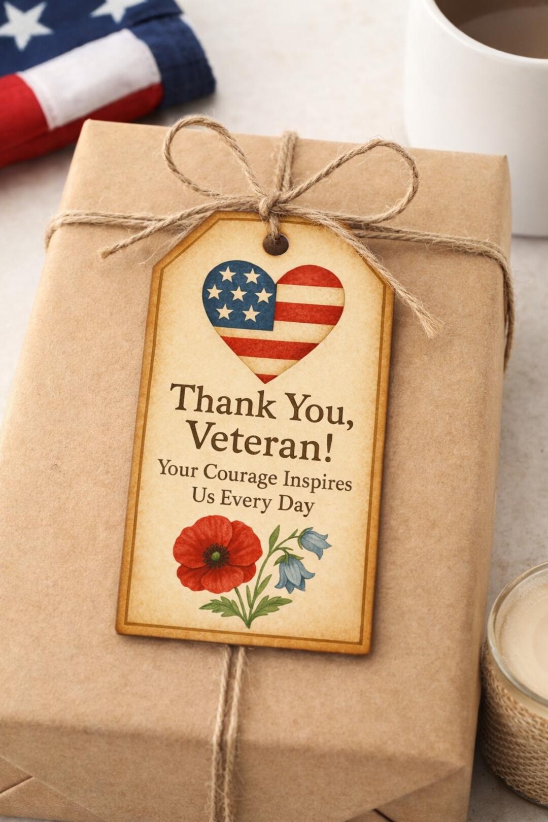 Thank You Veteran Tag, Patriotic USA Flag (digital Download) - Etsy