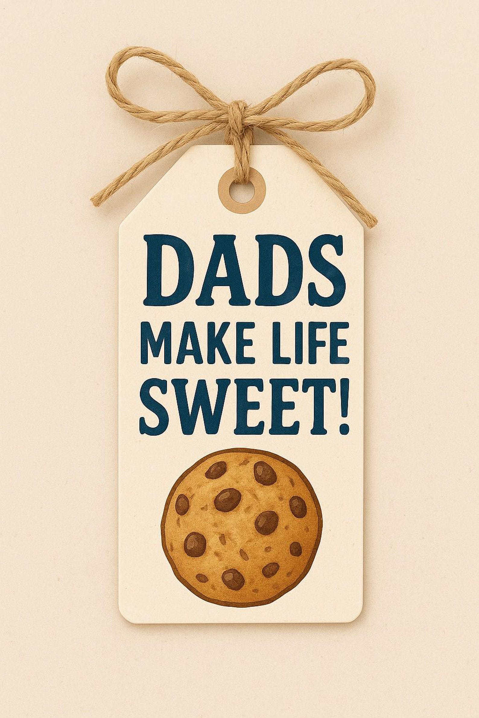 Father's Day Cookie Gift Tags – Dads Make Life Sweet – Printable Favor ...