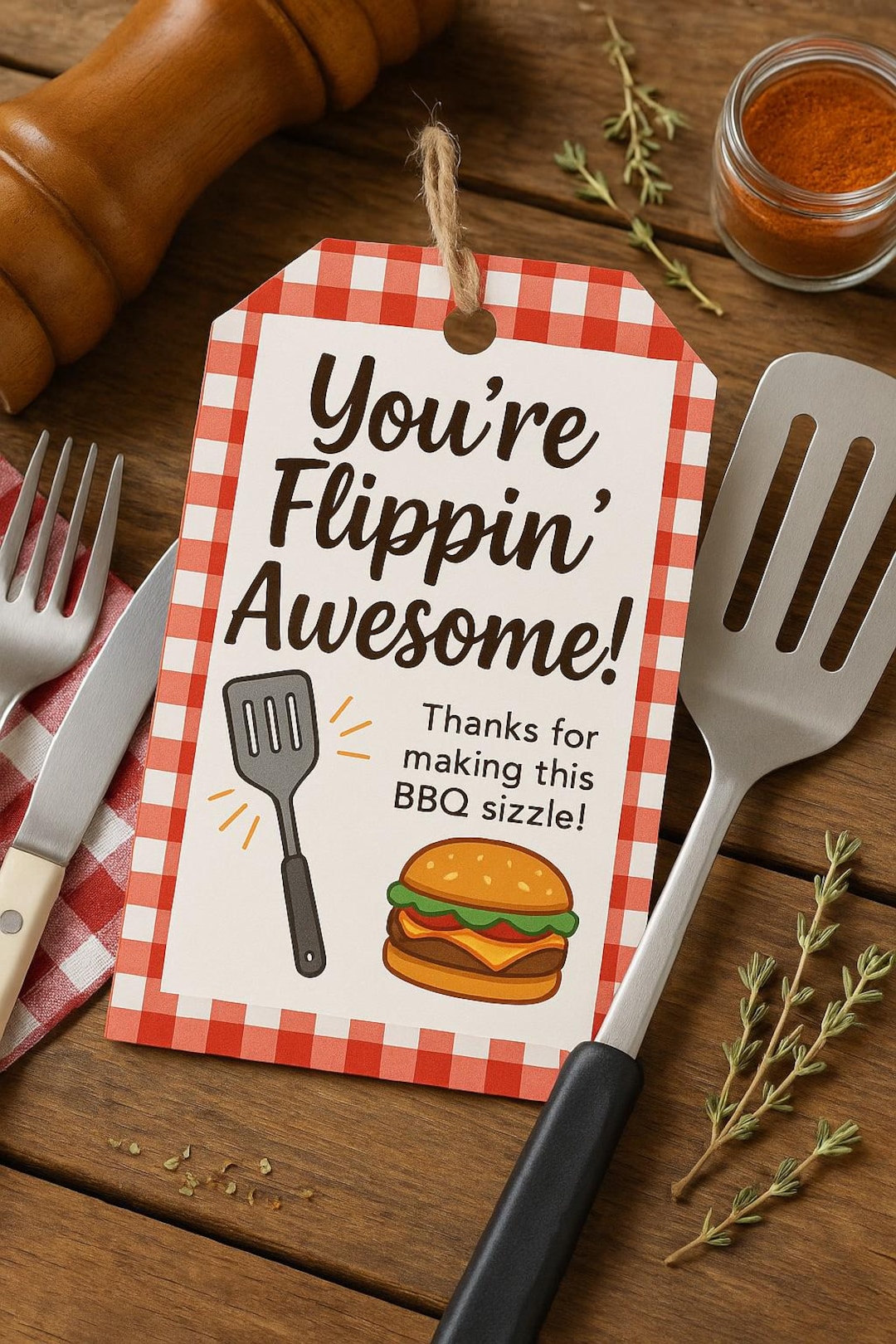 Summer Cookout Thank You Label Printable - Etsy