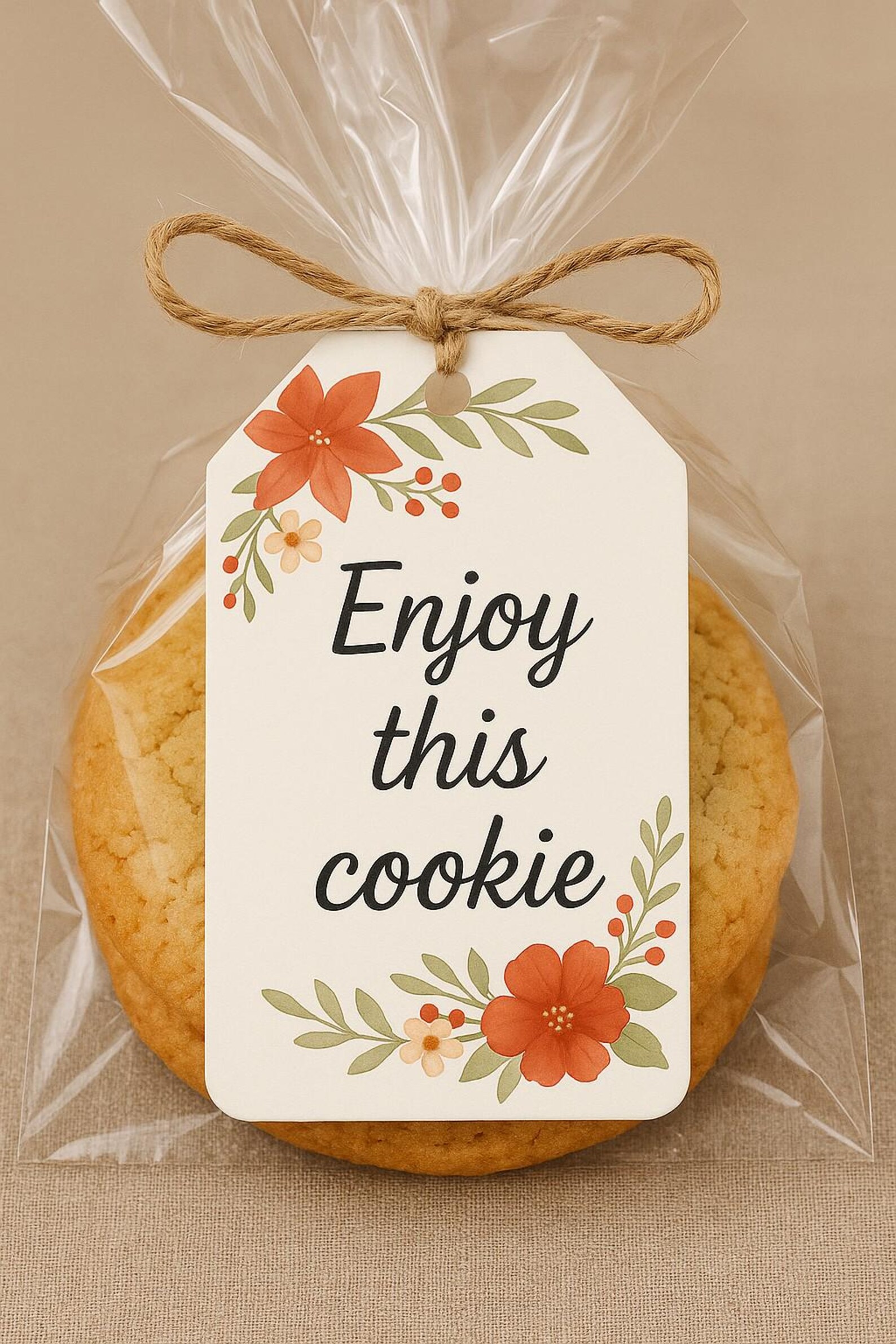 Printable Cookie Gift Tags | Enjoy This Cookie Tags | Digital Download ...