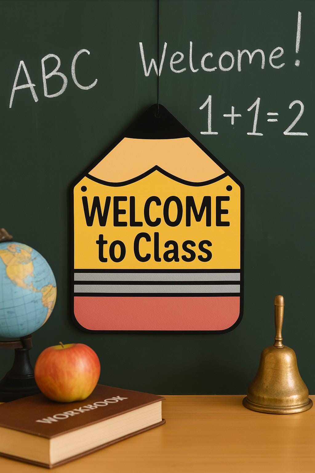 Welcome to Class Door Sign – Printable Pencil-shaped Classroom Wall ...