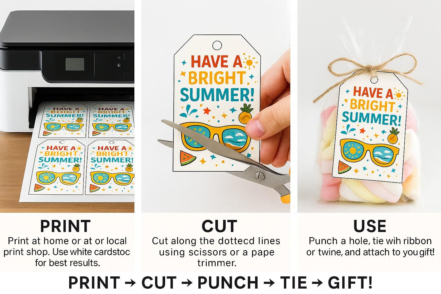 Have a Bright Summer Tag – Printable End of Year Gift Tag for Students ...