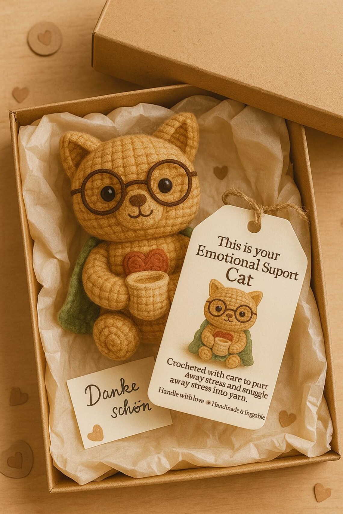 Emotional Support Cat Printable Tags | PDF Gift Tags for Crochet ...