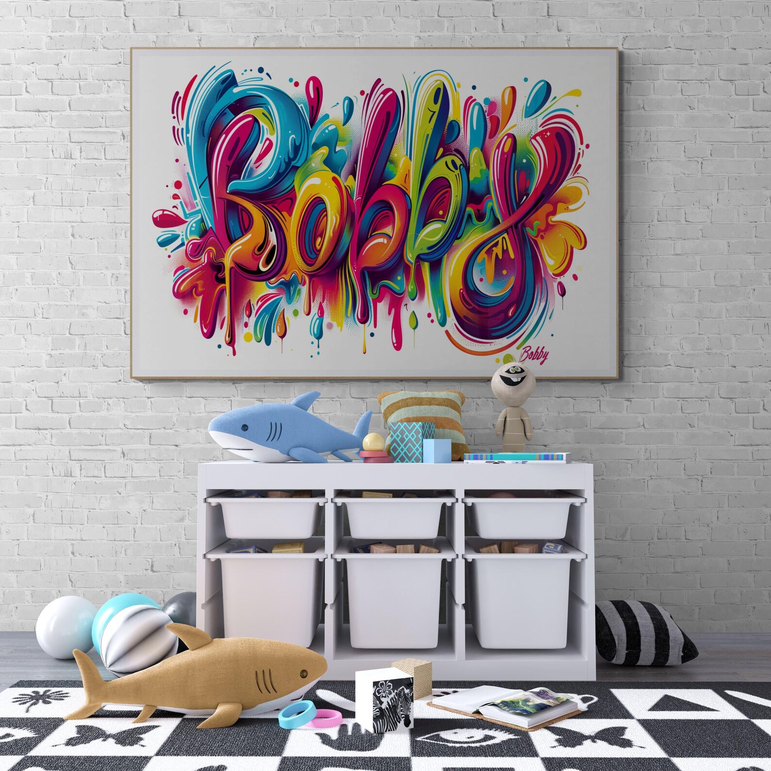 Custom Name Art | Personalized Print | Decorative Banner | Digital ...