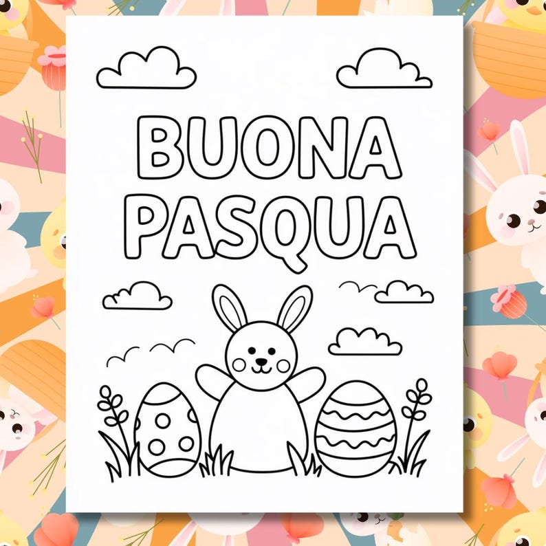 Happy Easter - Coloring Page - Easter Drawings for Adults and Children ...