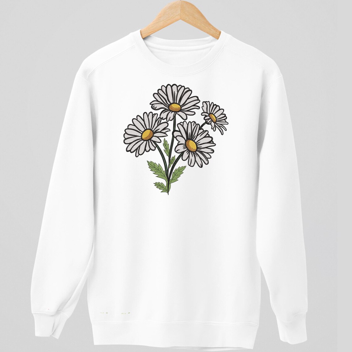 Daisy Flower Bouquet Embroidery Design, Flower Bouquet Embroidery File ...