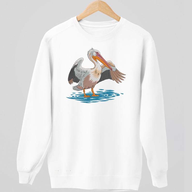 Majestic Pelican Embroidery Design, Bird Embroidery File, Machine ...