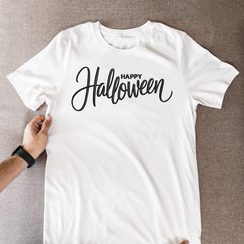 Happy Halloween Embroidery Design, Festive Holiday Machine Embroidery ...