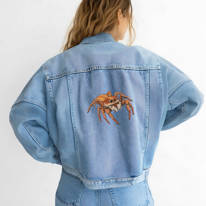 Realistic Jumping Spider Embroidery Design, Jumping Spider 3D ...