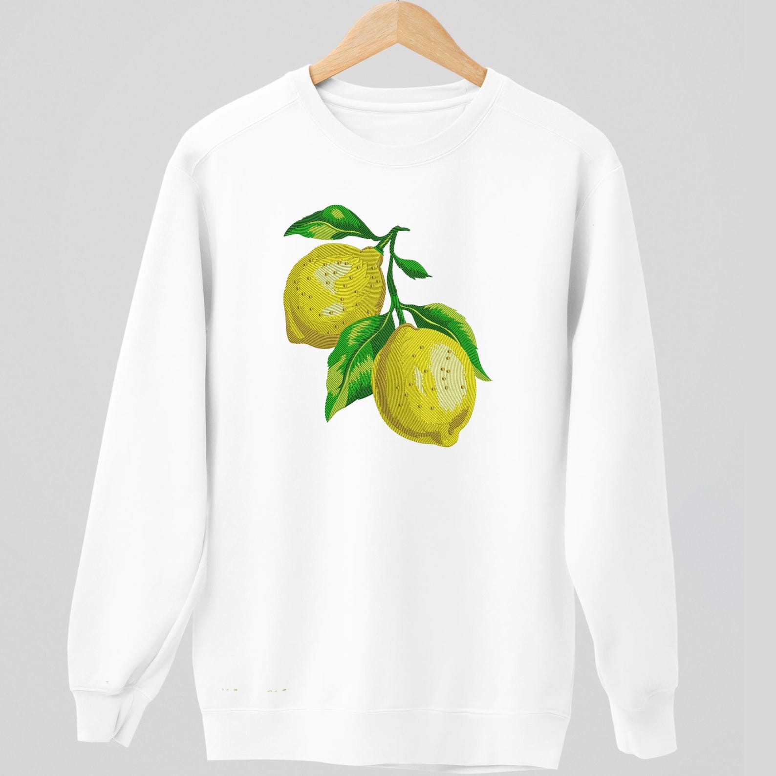 Lemon Branch Embroidery Design, Lemon Embroidery File, Mediterranean ...