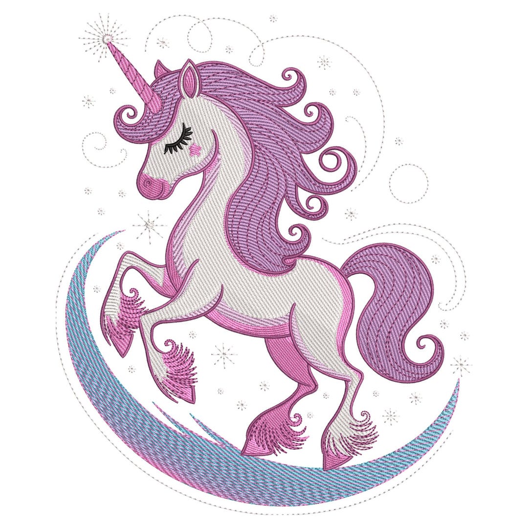 Cute Unicorn Embroidery Design, Cute Baby Unicorn Machine Embroidery ...