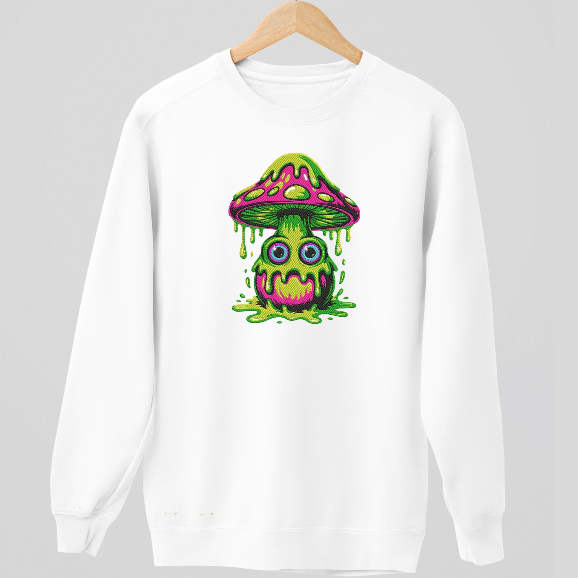 Psychedelic Mushroom Monster Embroidery Design, Melting Mushroom ...