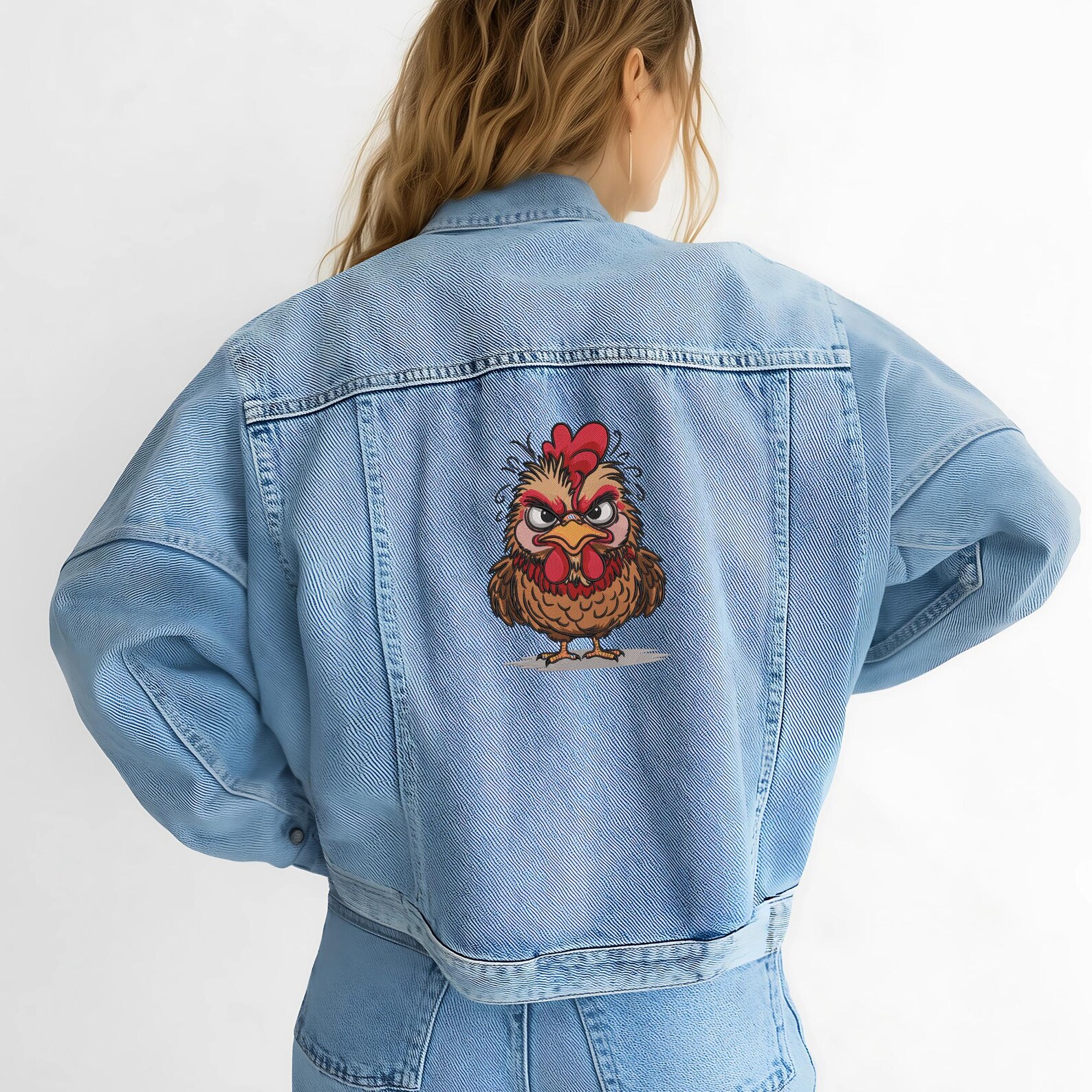 Angry Chicken Embroidery Design: Funny Anger Rooster Face Machine ...