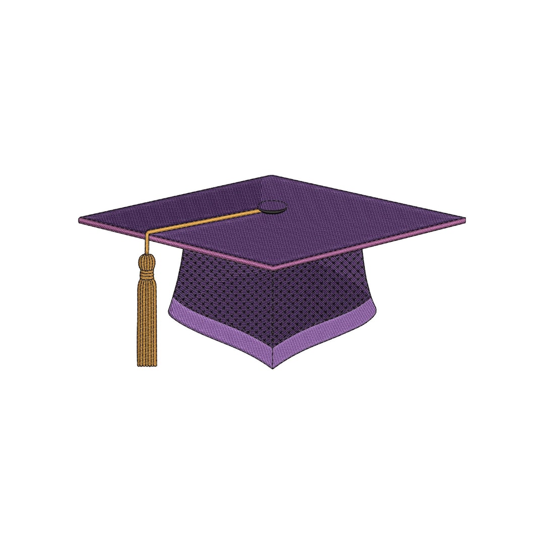 Graduation Cap Embroidery Design, University Class of Grad Mortarboard ...