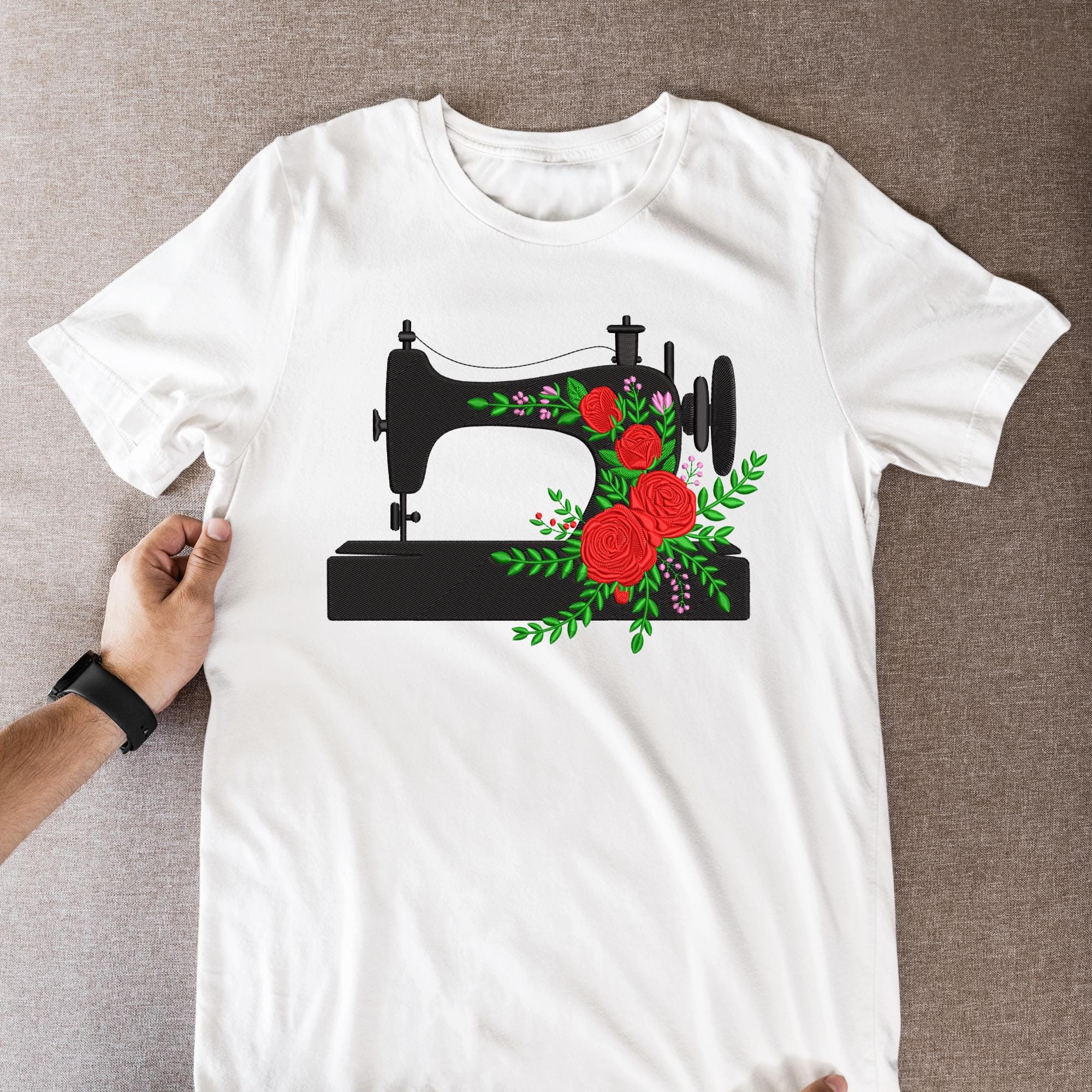 Floral Sewing Machine Embroidery Design, Botanical Flower Embroidery ...
