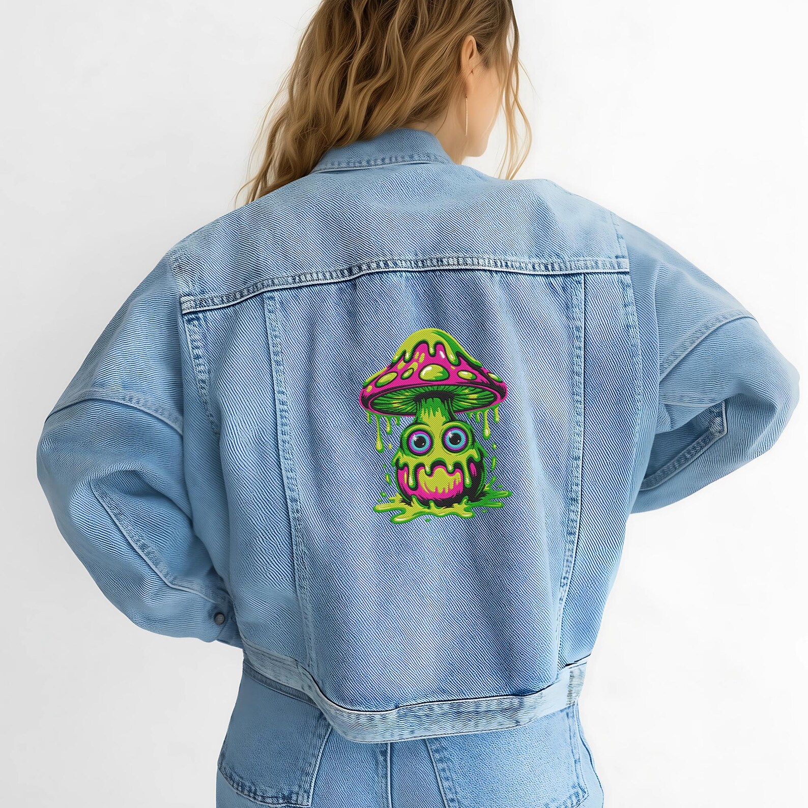 Psychedelic Mushroom Monster Embroidery Design, Melting Mushroom ...