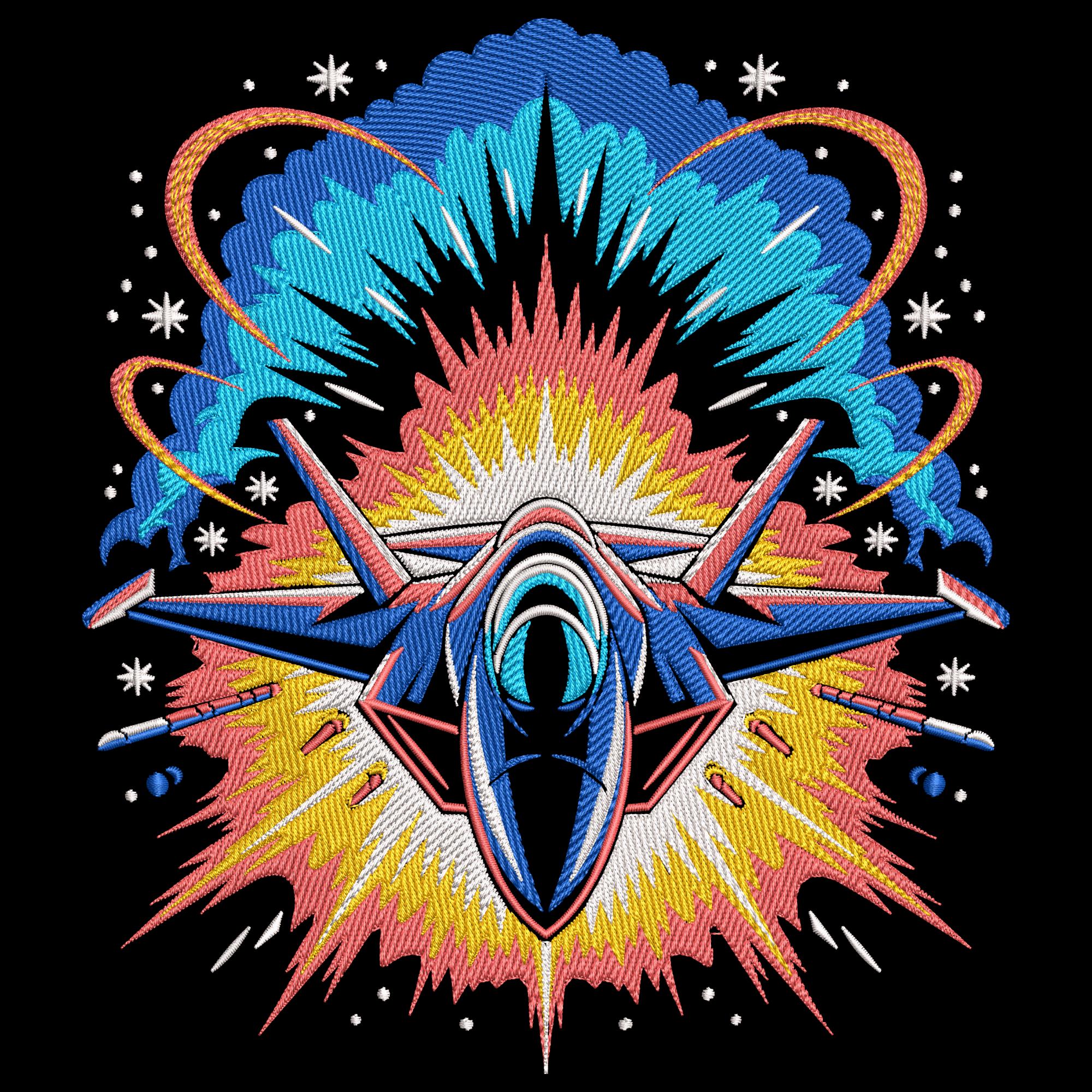 Jet Fighter Explosion Embroidery Design, Machine Embroidery Design ...