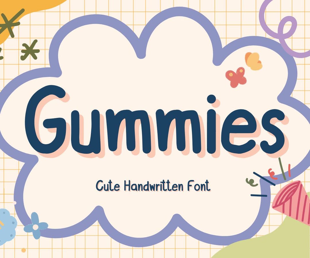 Cute Handwritten Font | Gummies Font | Playful Kids Font - Etsy
