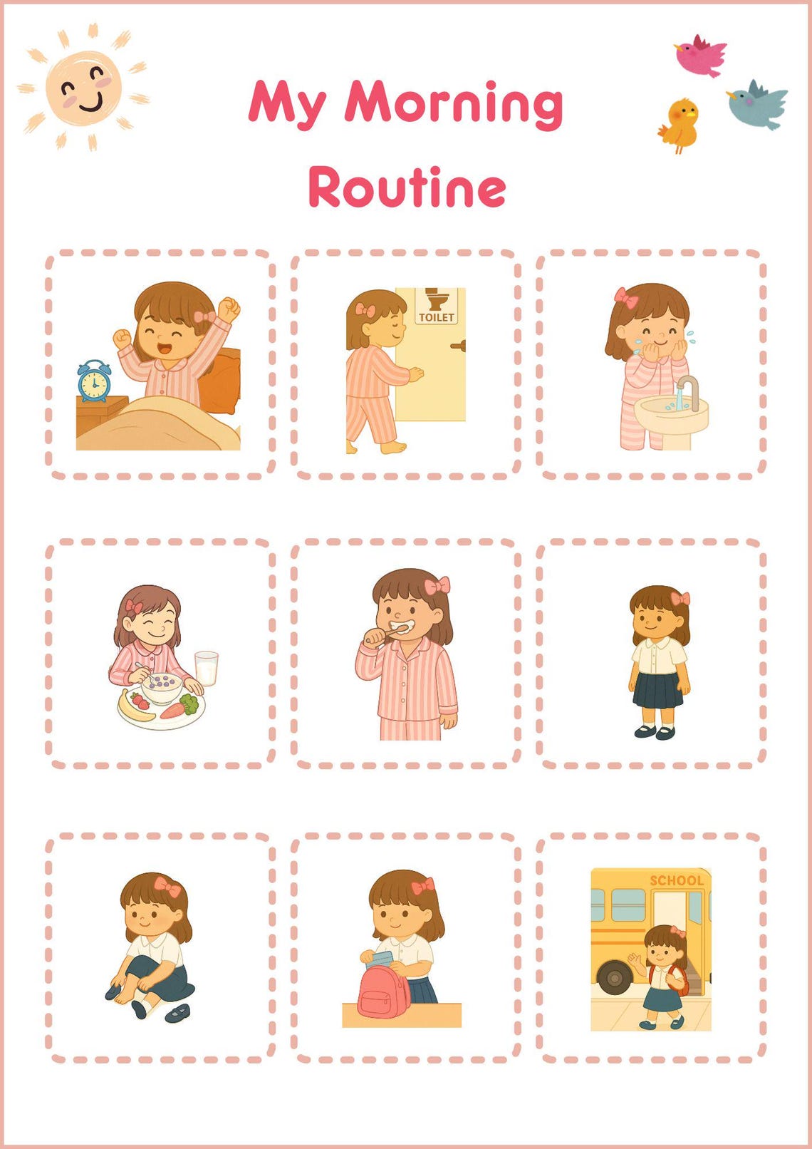 Bundle Baby and Toddler Routine Chart - Morning & Evening Charts for ...