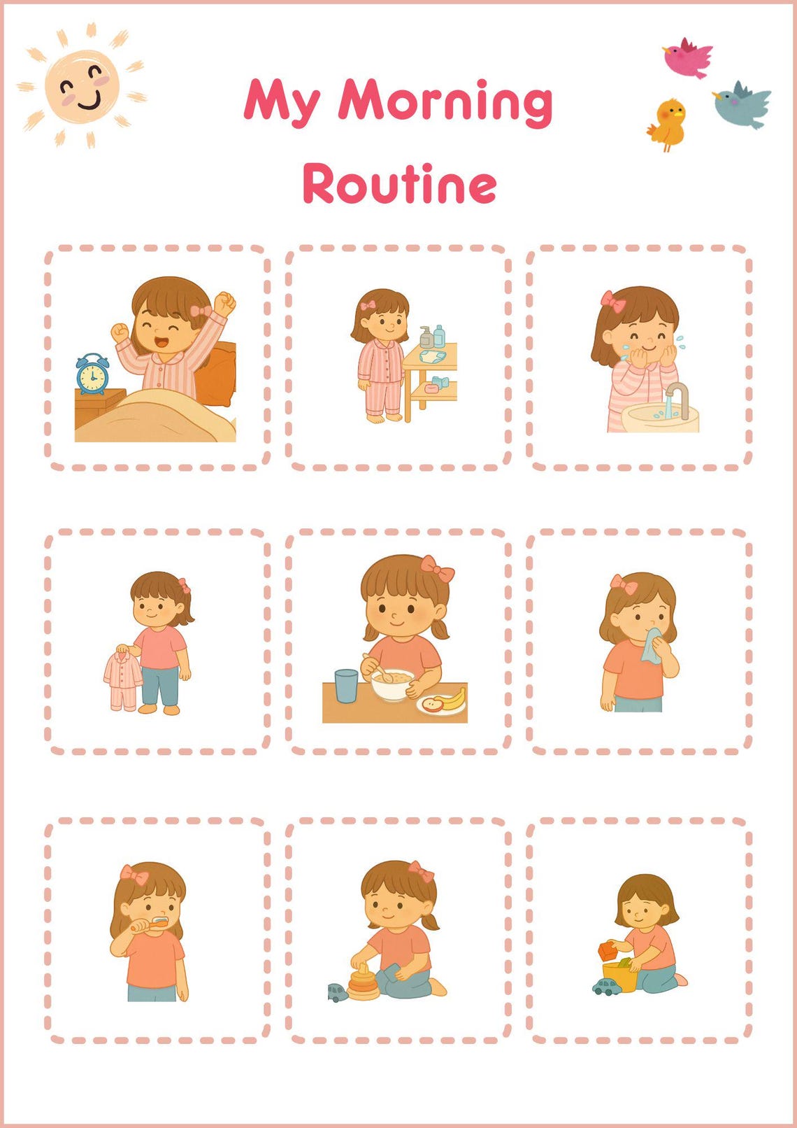 Bundle Baby and Toddler Routine Chart - Morning & Evening Charts for ...
