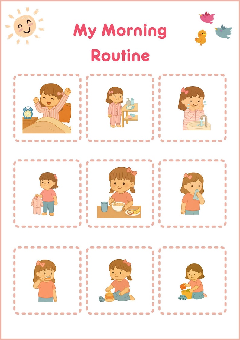 Bundle Baby and Toddler Routine Chart - Morning & Evening Charts for ...