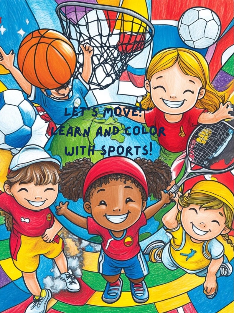 Let’s Move! Color and Learn With Sports! - Etsy