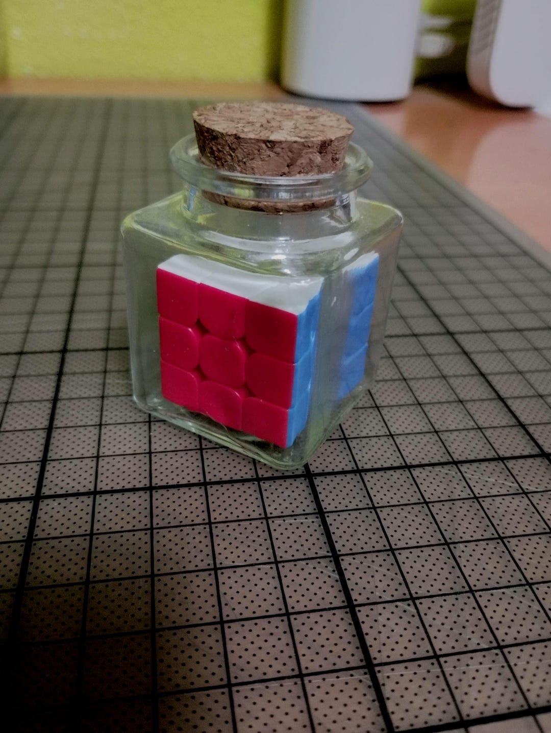Rubik's Cube Trapped in a Glass Jar - Etsy
