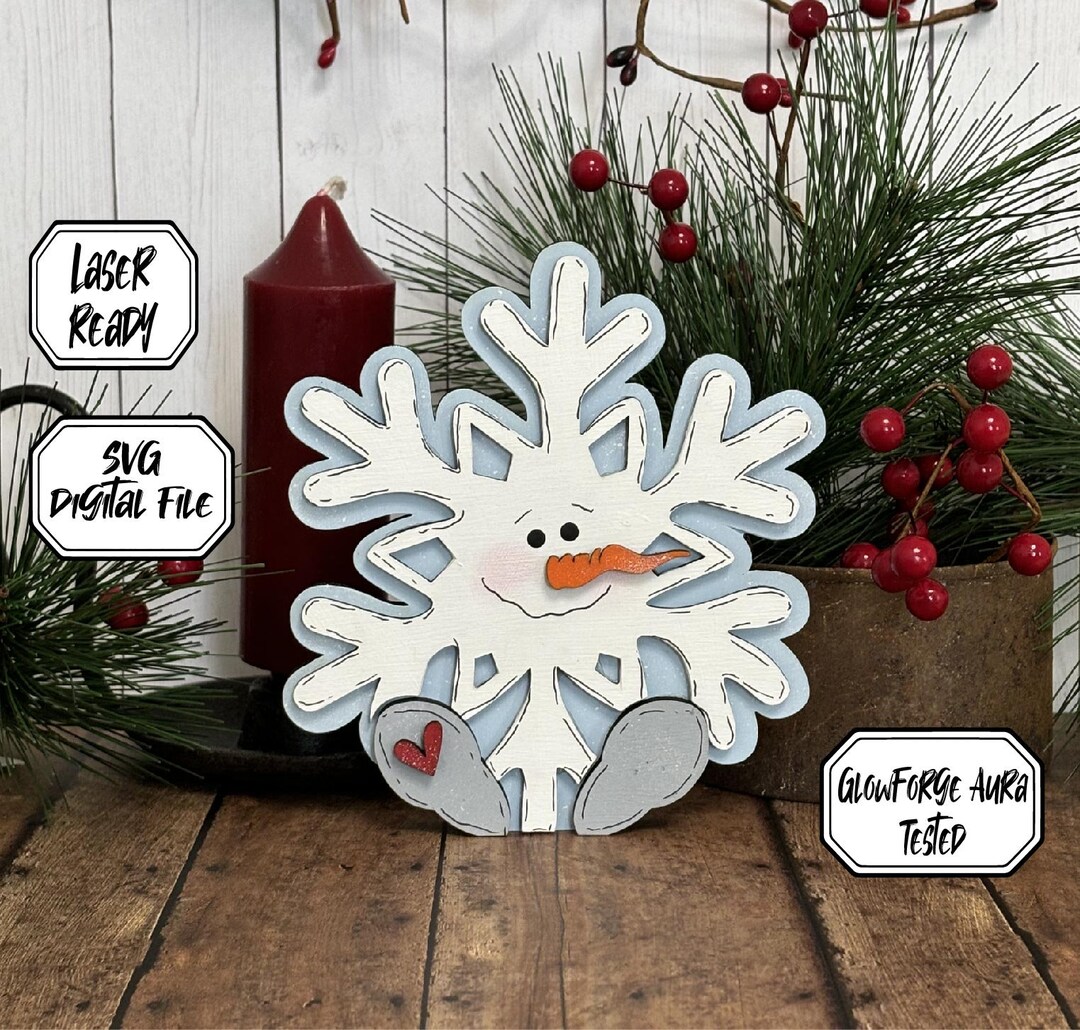 Snowflake Laser File | Snowflake SVG | Laser Svg File | Christmas SVG ...