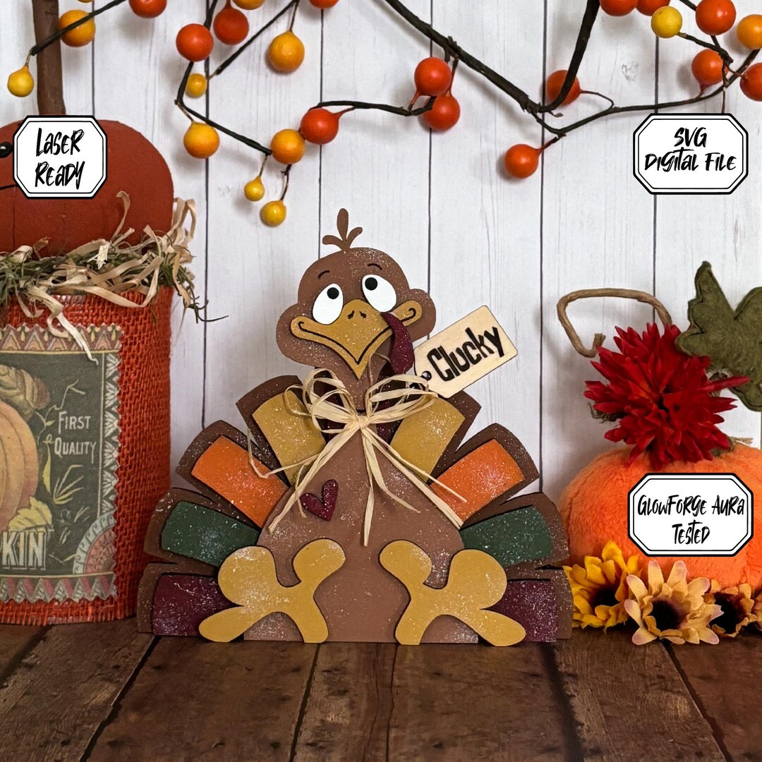 Turkey, SVG, Laser File, Laser Cut File, Thanksgiving SVG, Fall Laser ...