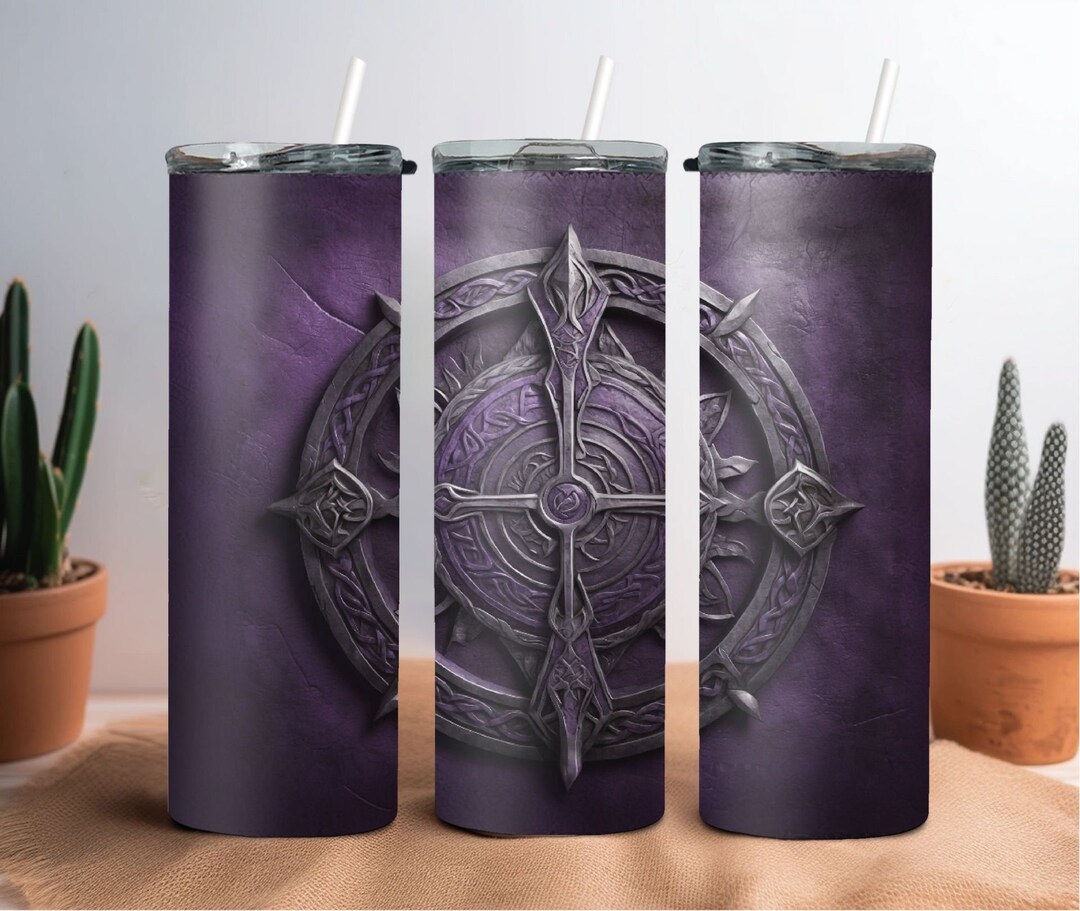 Celtic Knot Shield, Sword, 20 Oz Skinny Tumbler Wrap, PNG, Viking ...