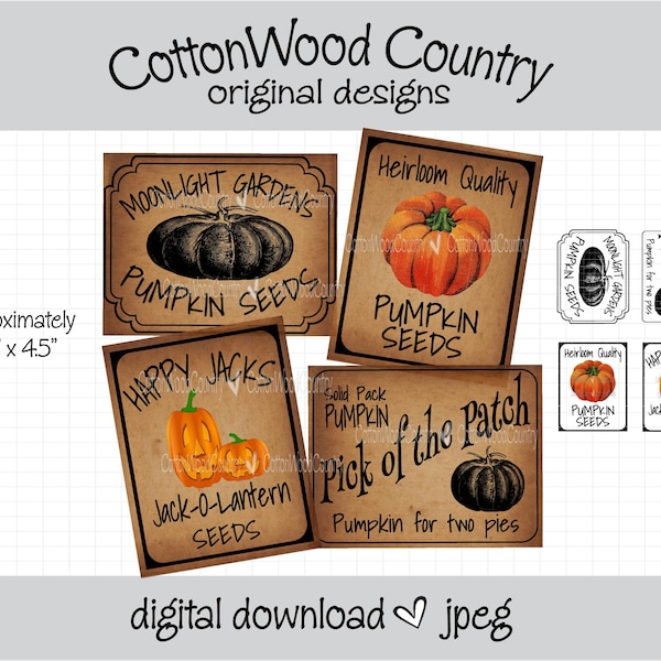 Primitive Labels - Etsy