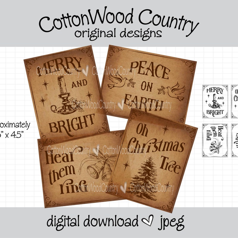 Primitive Tags - Etsy