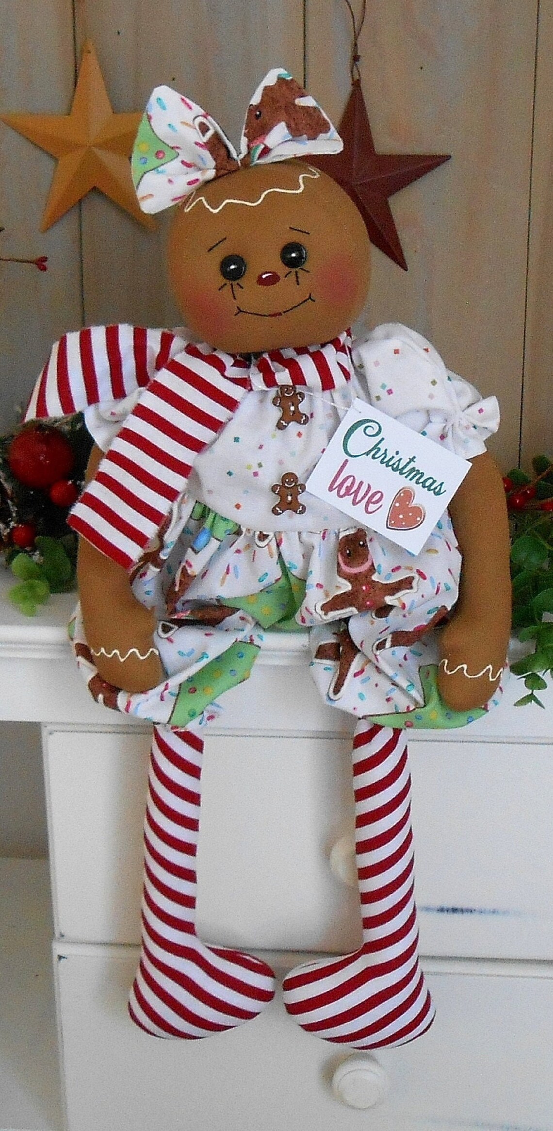 Christmas Gingerbread Cookie Doll Pattern PDF E Pattern #126 Digital ...