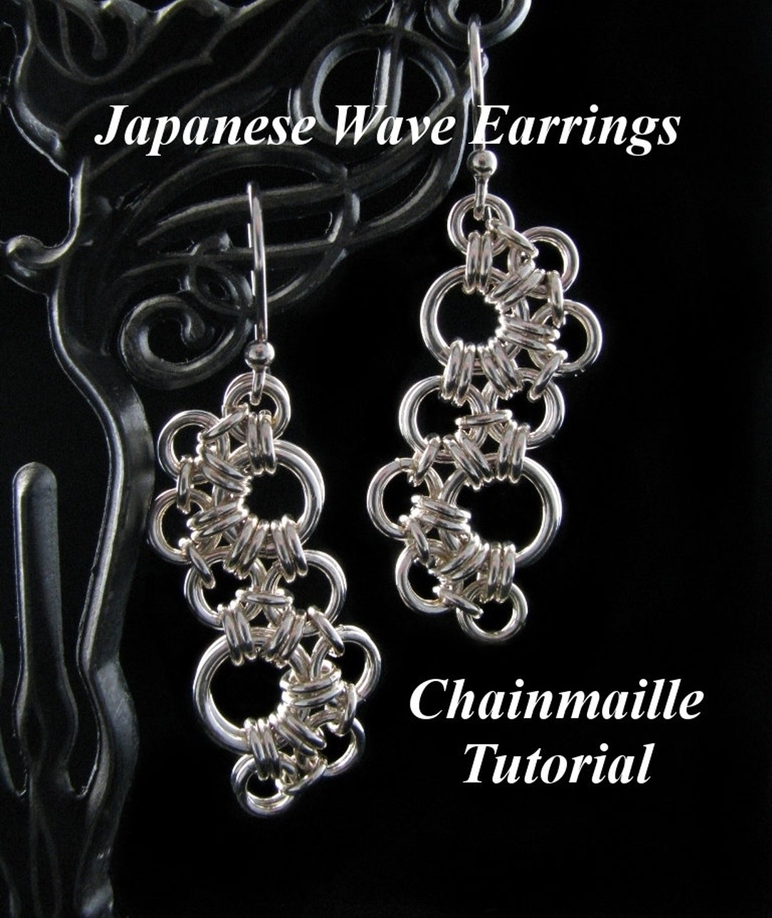 Chainmaille Tutorial for Japanese Wave Earrings PDF Instructions Only ...