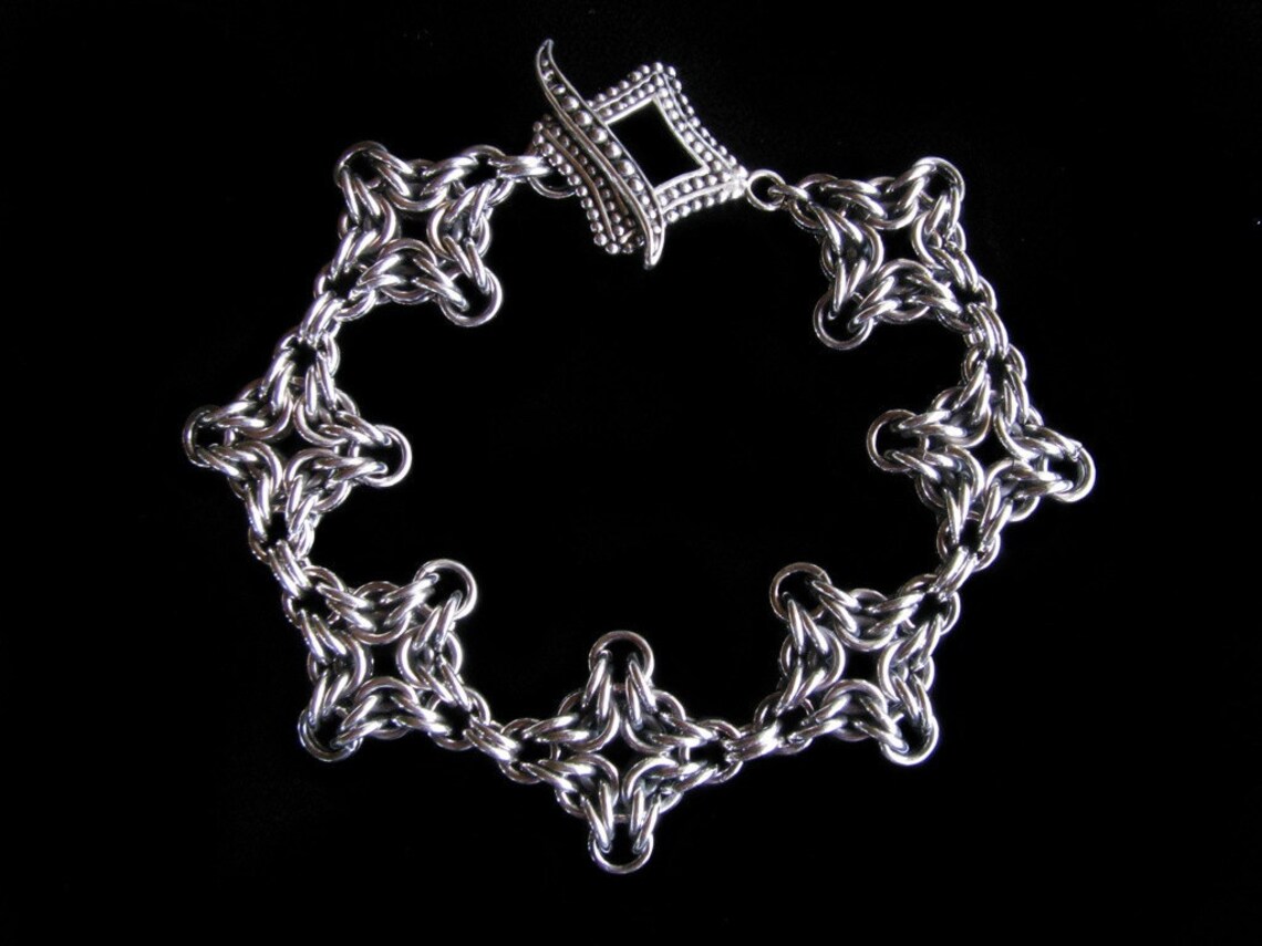 Chainmaille Tutorial for Byzantine Diamond Bracelet PDF Instructions ...