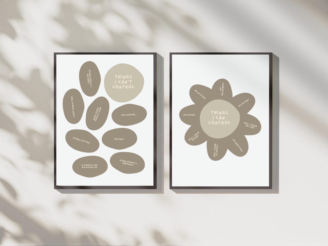 Things You Can & Can’t Control – Printable SEL Poster Set for Kids ...