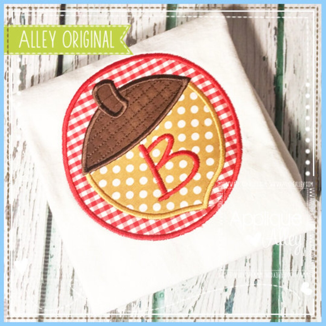 Acorn Circle Applique Design - Etsy