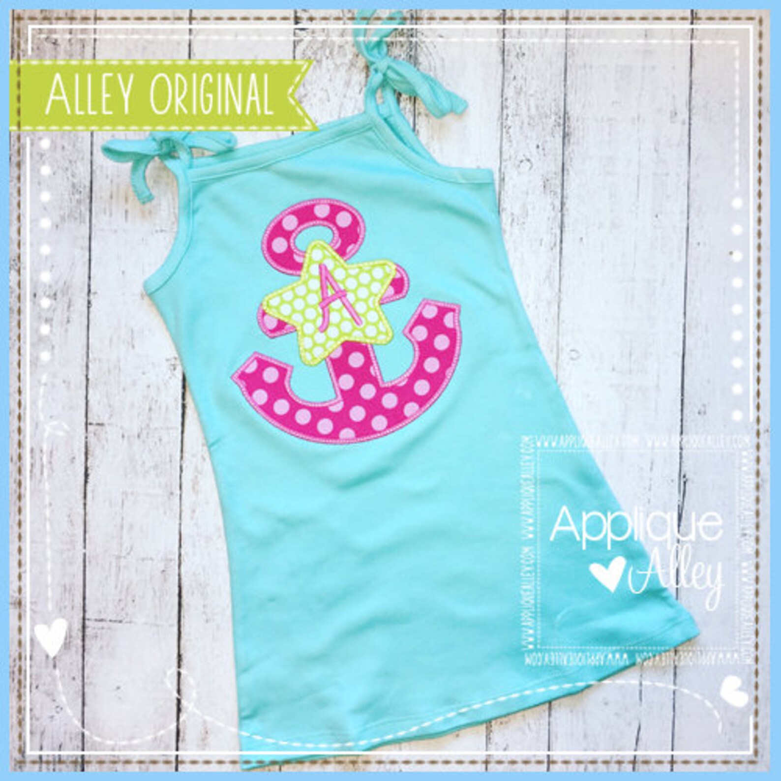 Star Anchor Applique Embroidery Digital Design for Summer | Etsy