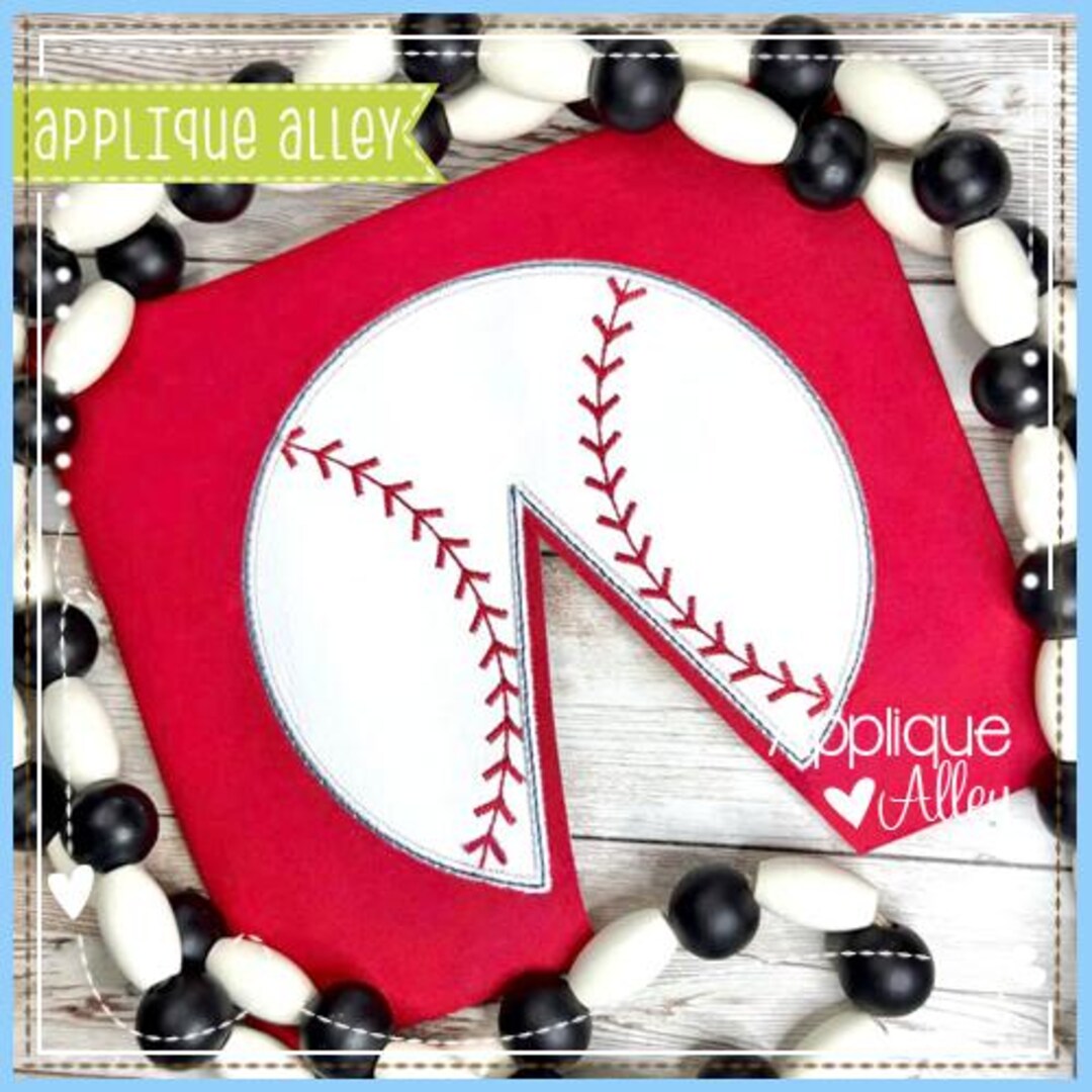 Satin Side Split Baseball - Digital Design for Use With Embroidery ...