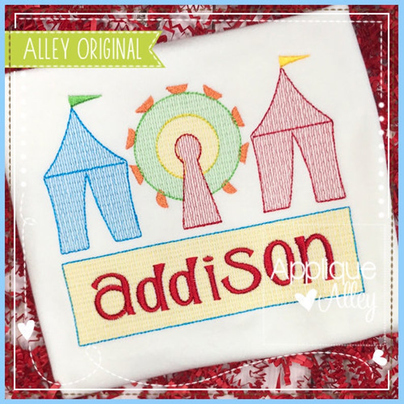 Scratchy Name Ferris Wheel and Tent Trio - Etsy