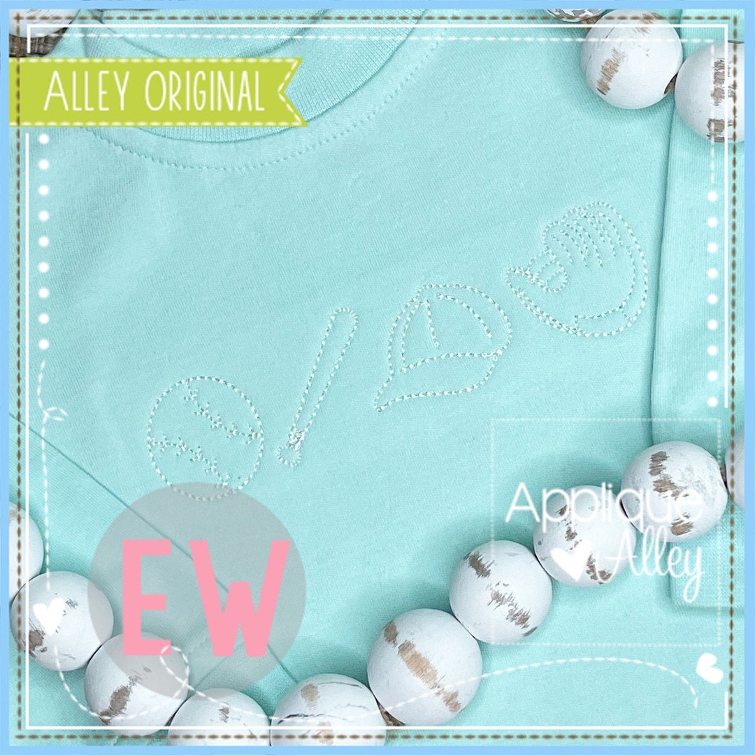 One Color Stitch Fishing Gear Quick Stitch Embroidery Digital Design ...