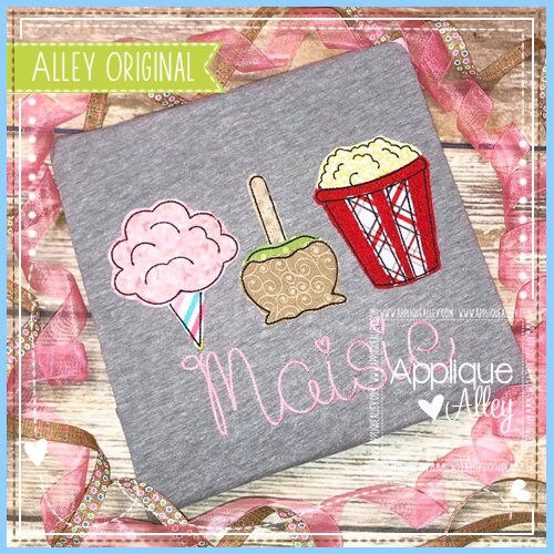 Vintage Fair Food Trio Applique and Embroidery File for - Etsy